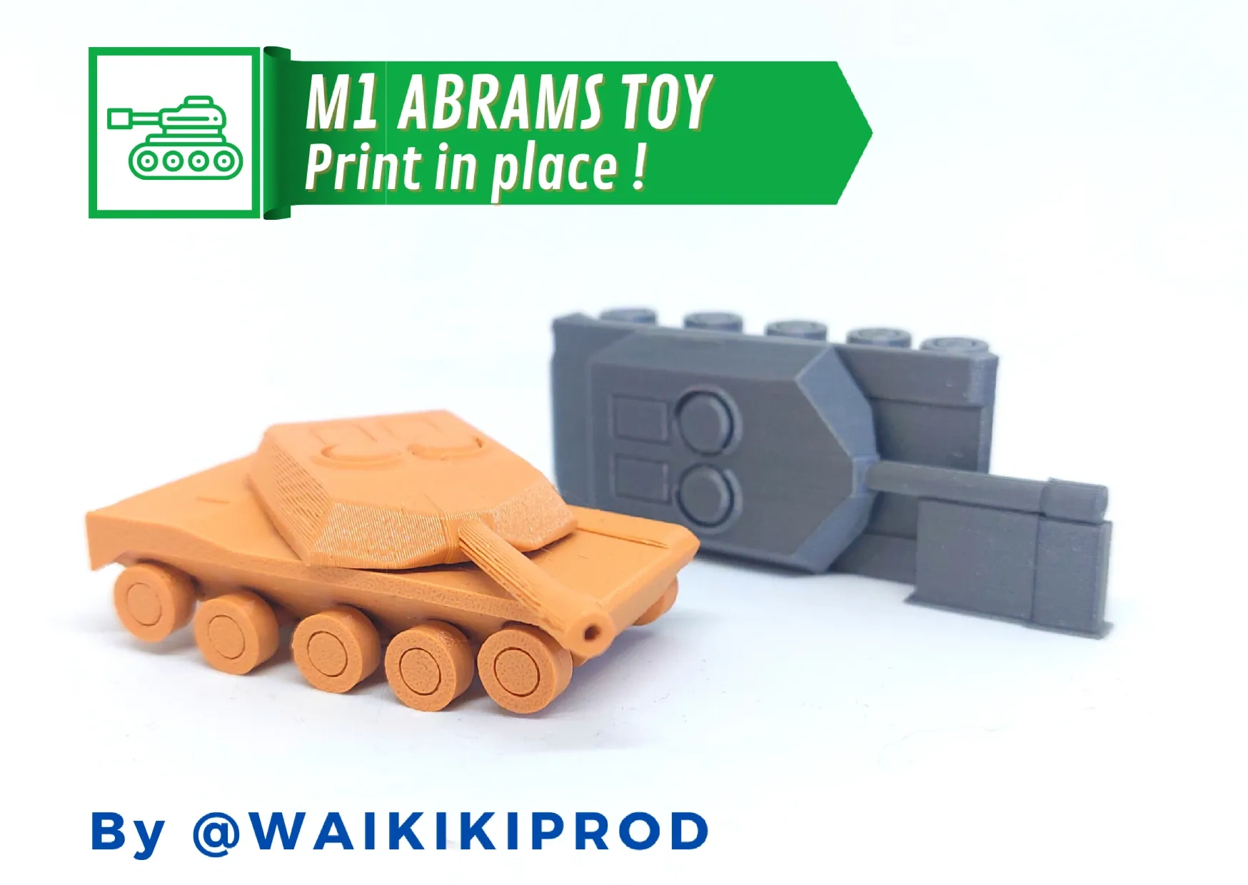 M1 Abrams Toy - 一体打印！ 来自 Waikikiprod - MakerWorld
