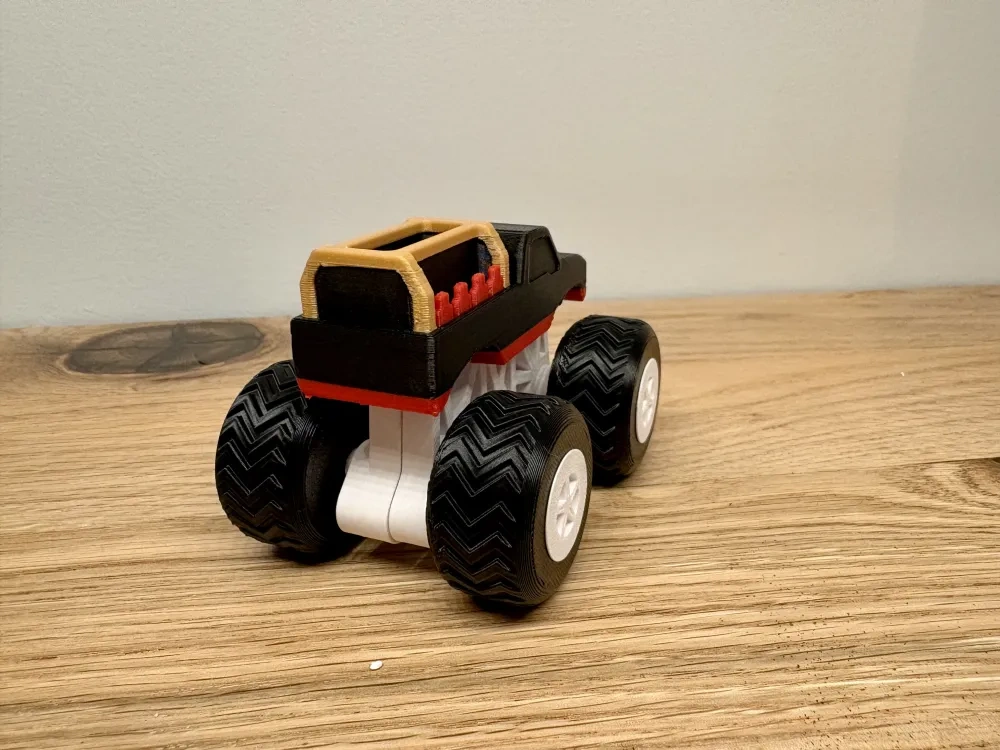 怪物卡车玩具 - 红龙风格 - 免费 3D 打印模型 - MakerWorld