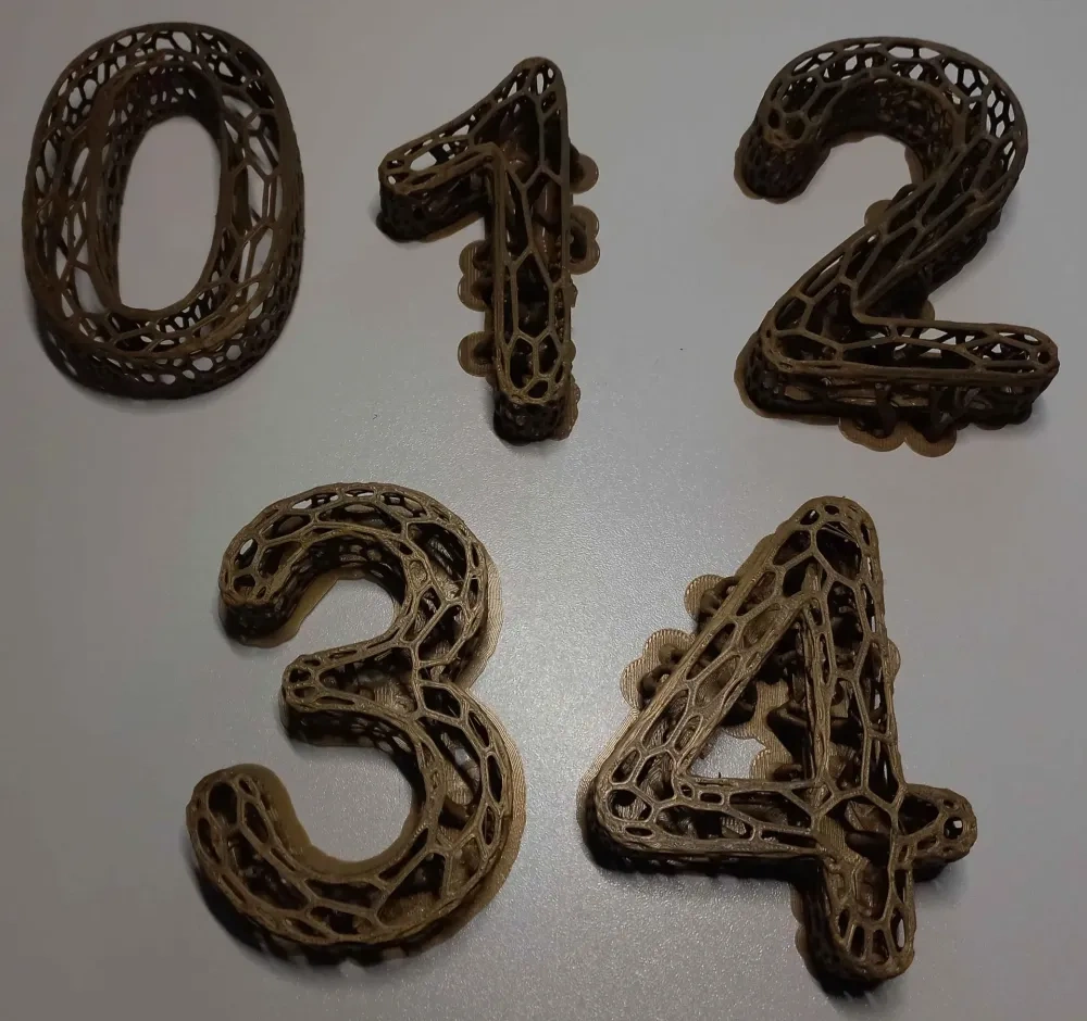 Voronoi 数字 二次创作 - 来自 mosselini1 - MakerWorld