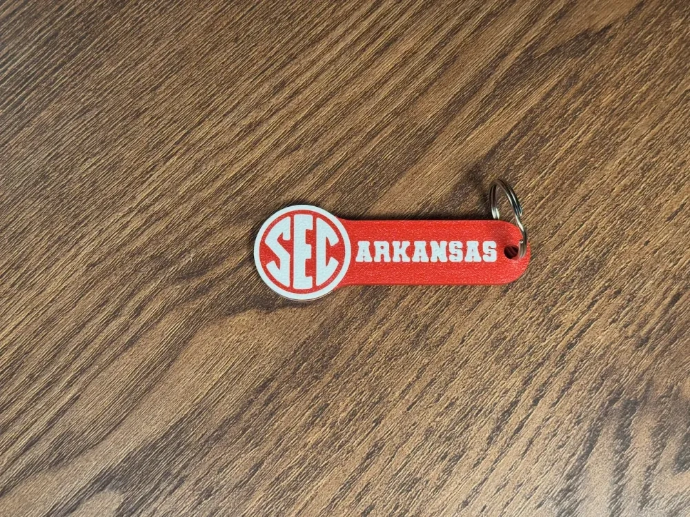 Arkansas Razorbacks SEC Football Keychain 来自 dcv designs - MakerWorld