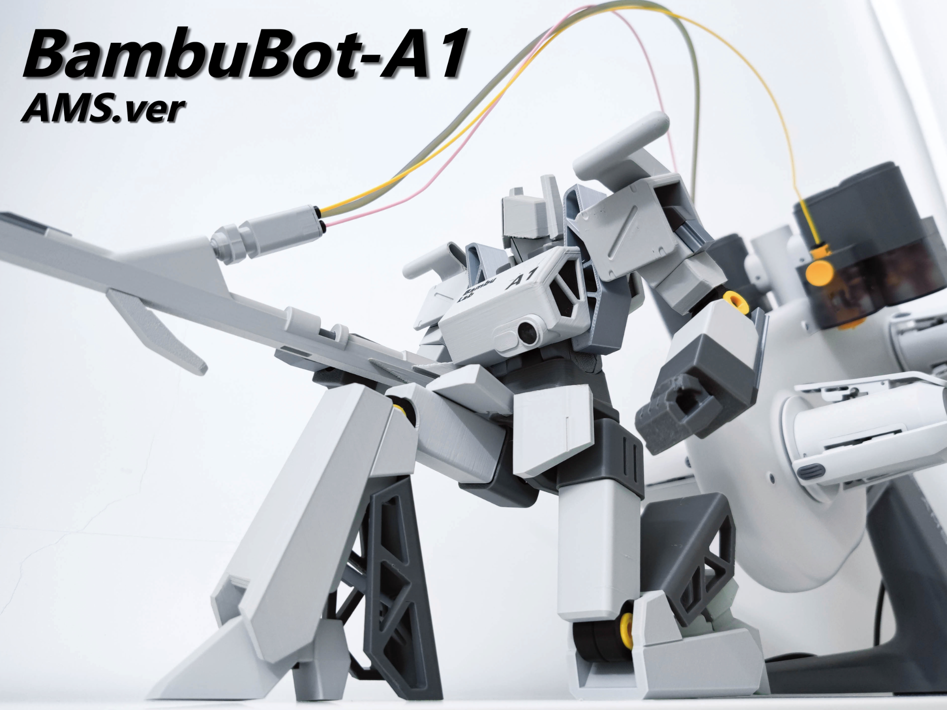 A mecha design based on the A1, BambuBot-A1 AMS.ver by 洞洞脑子研造社 - MakerWorld