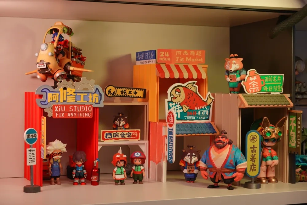 JN-超热闹的小镇-手办展示架！-可叠加，拓展,DIY 来自 疯景CrazyJN MakerWorld：免费下载 3D 模型