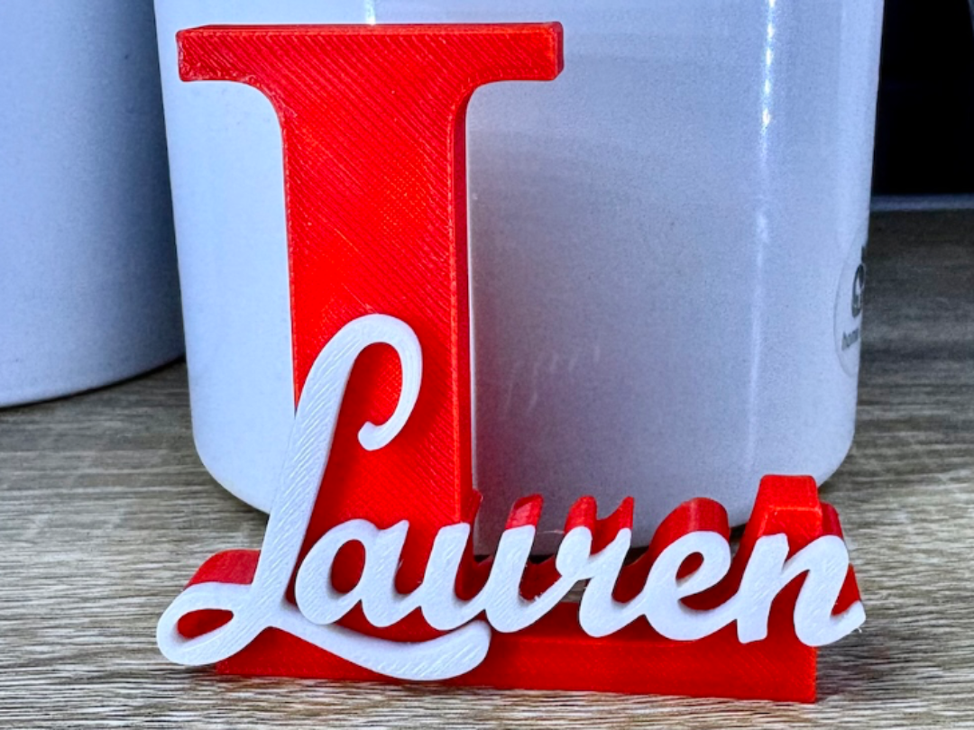 LAUREN 姓名牌装饰品 首字母 - 免费 3D 打印模型 - MakerWorld