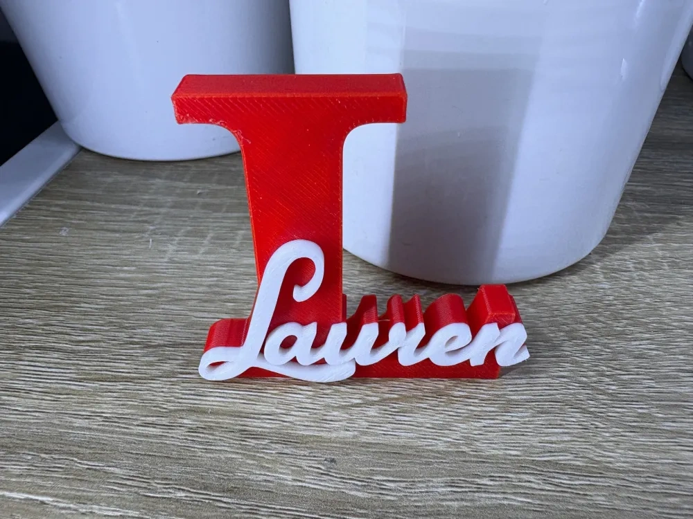 LAUREN 姓名牌装饰品 首字母 - 免费 3D 打印模型 - MakerWorld