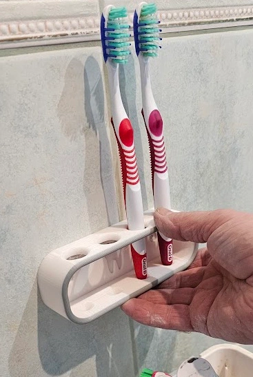 牙刷架墙挂架带牙齿 来自 Emashi - MakerWorld