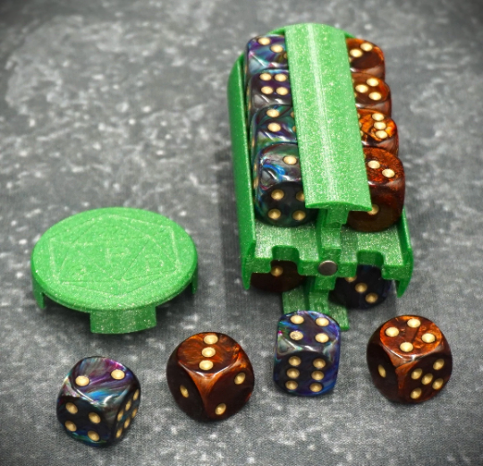 Round D6 Dice Box Tower With Magnets - 免费 3D 打印模型 - MakerWorld