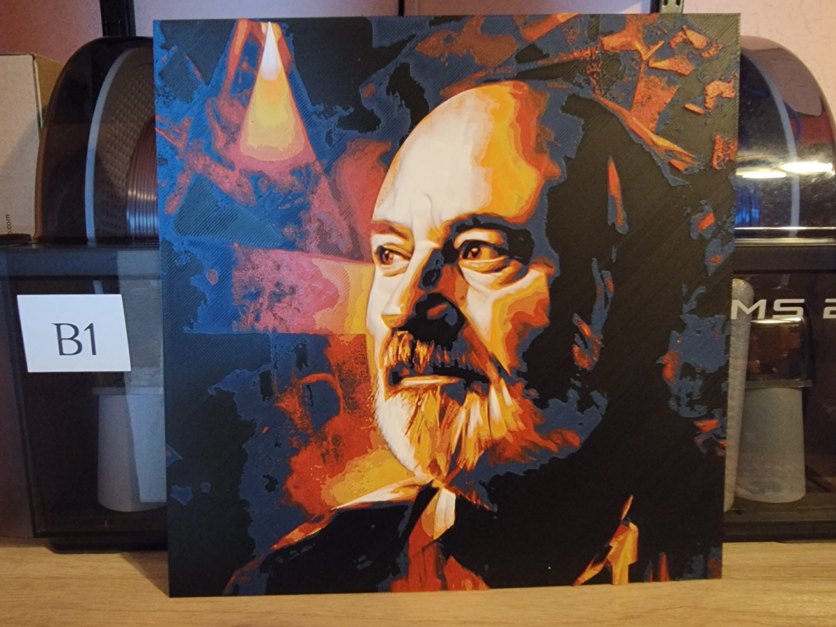 Rob Reiner 200 x 200 毫米 Hueforge/Chroma Canvas 来自 Raeka MakerWorld：免费下载 3D 模型