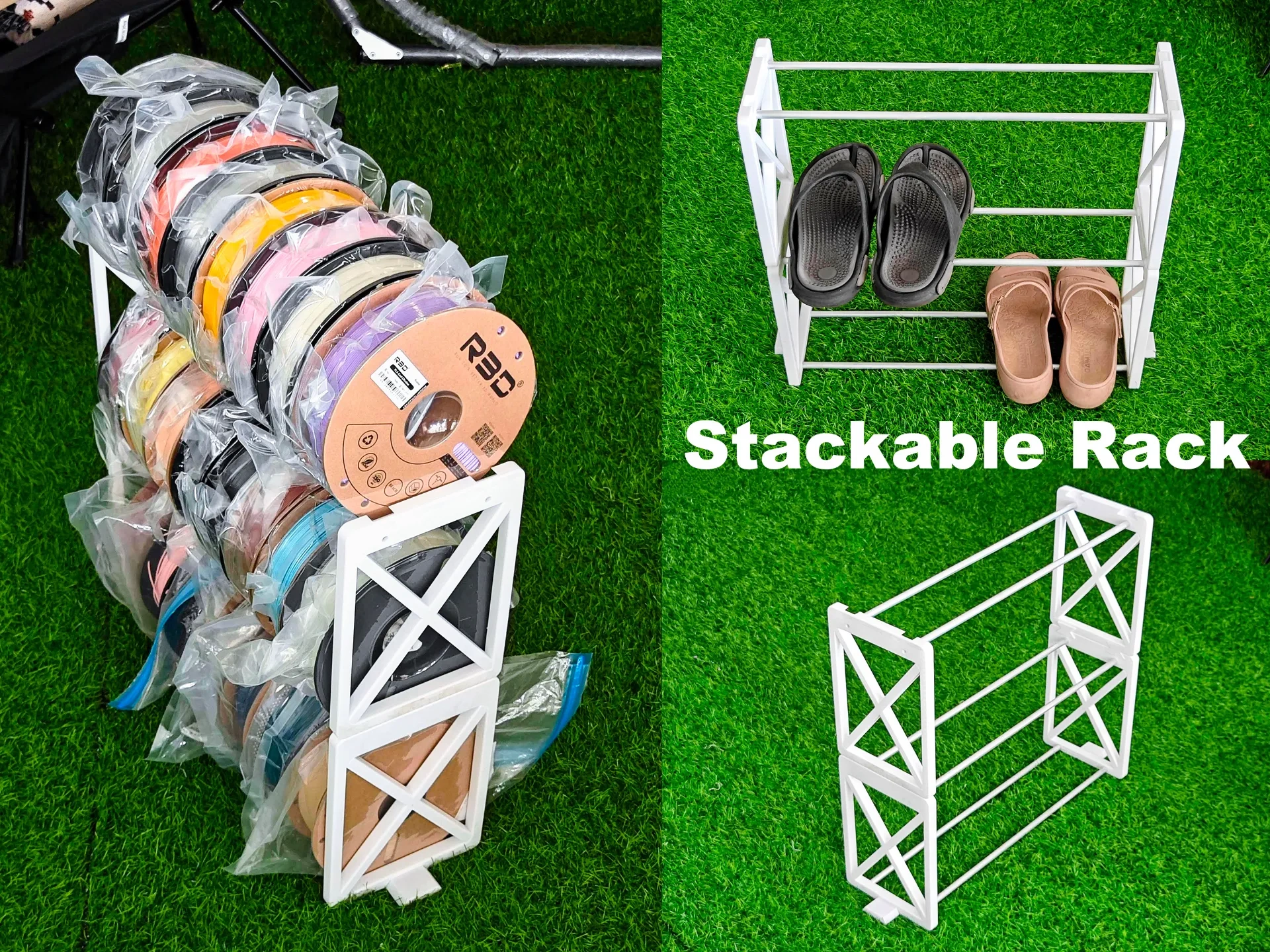 Stackable Storage Rack for Shoes and Spools 来自 Nature Hut - MakerWorld