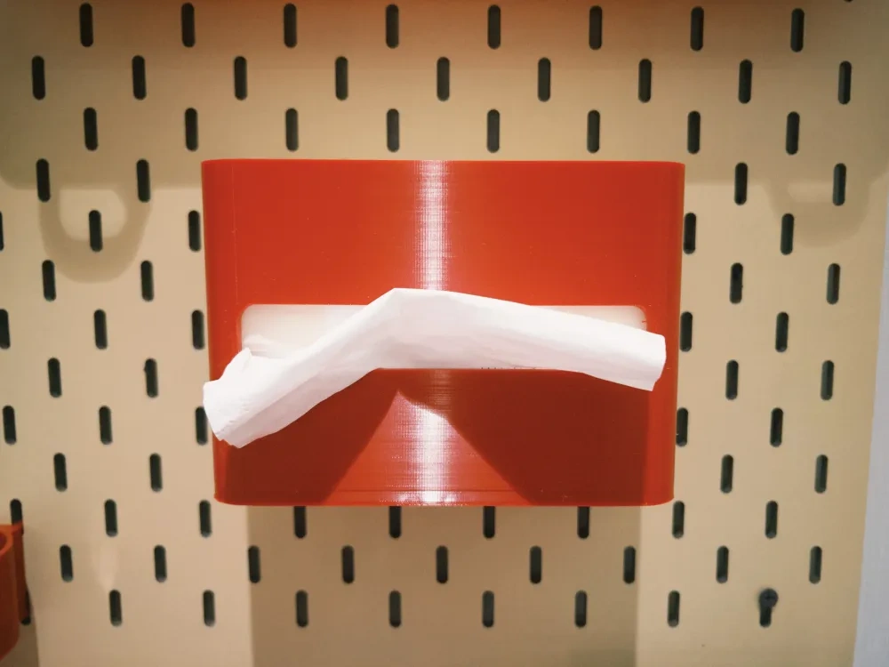 洞洞板纸巾盒（完美适配宜家洞洞板，仅144g） 来自 小青年 MakerWorld：免费下载 3D 模型