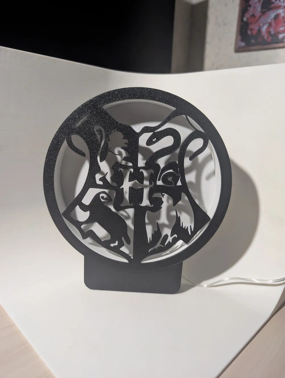 LED剪影灯 哈利波特徽章 - 免费 3D 打印模型 - MakerWorld