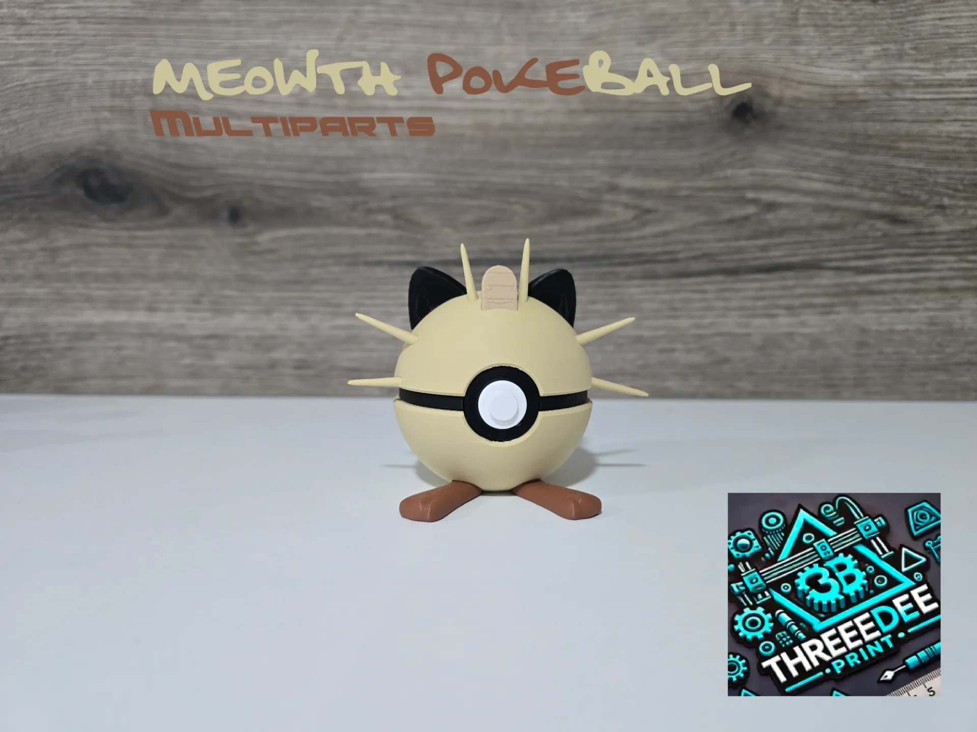 喵喵精灵球——多部件，无需AMS/AMS 来自 ThreeeDee - MakerWorld