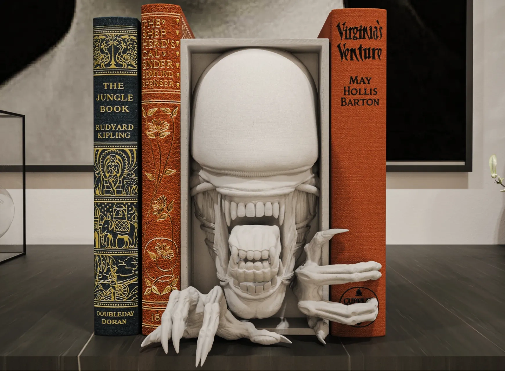Xenomorph Book nook and Wall Mount 来自 Treddigineer - MakerWorld