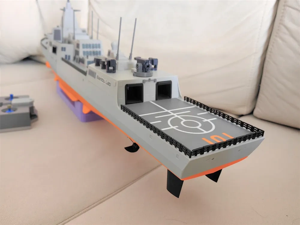 055驱逐舰-cyberbrick摇控版 - 免费 3D 打印模型 - MakerWorld