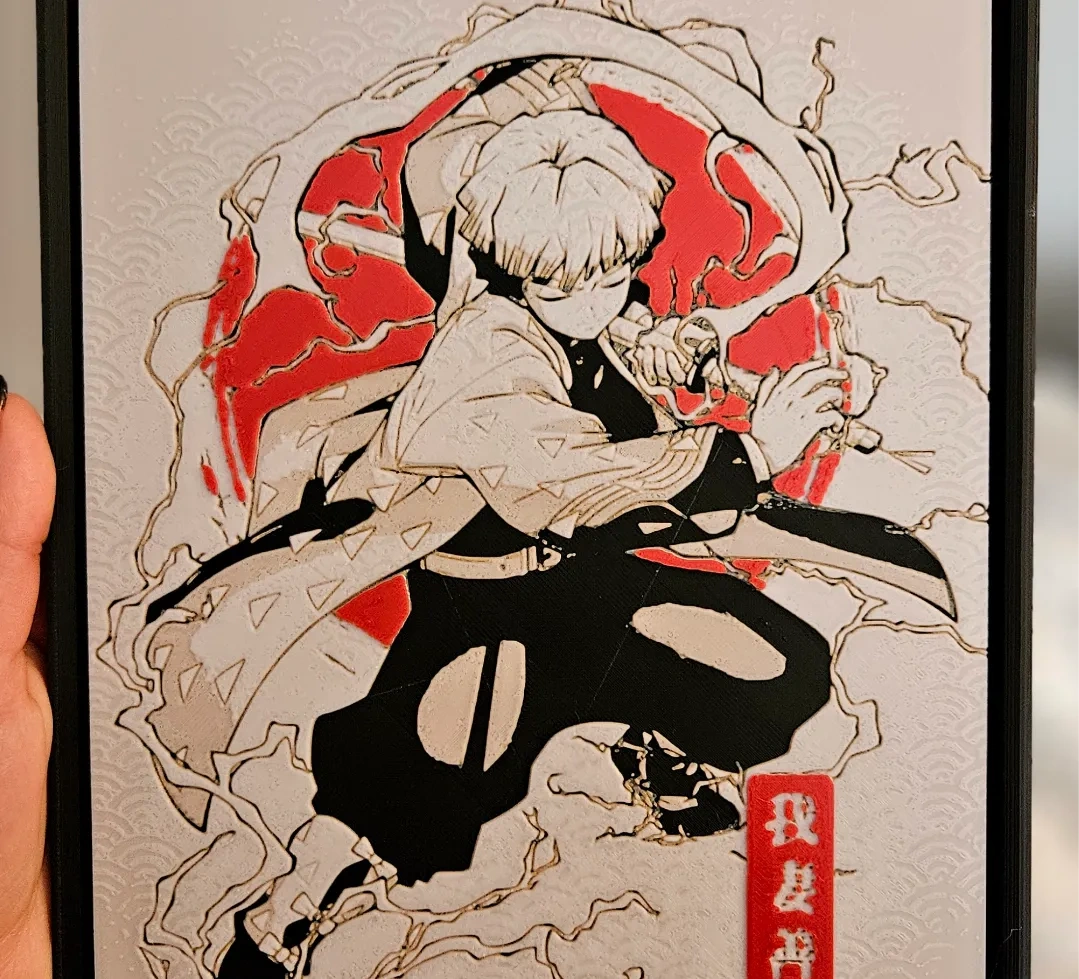 我妻善逸 - 鬼灭之刃 (HueForge) 来自 C3D MakerWorld：免费下载 3D 模型