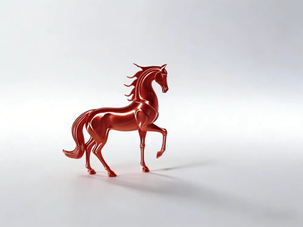 琉焰·腾跃丨一体打印丨骏马雕塑 - 免费 3D 打印模型 - MakerWorld