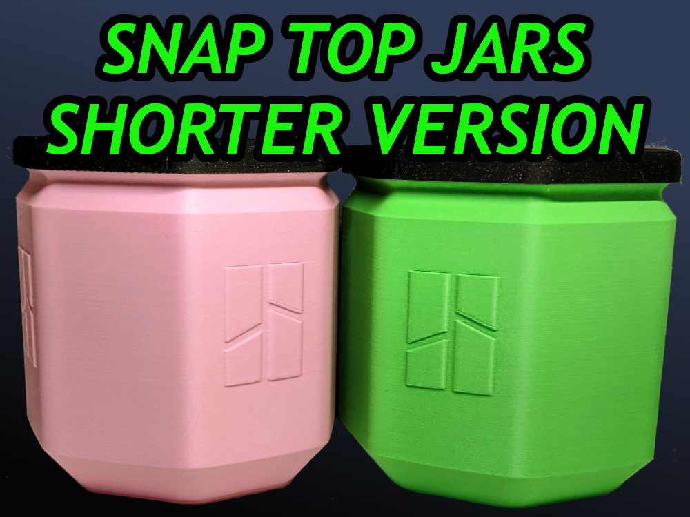 Snap Top Jar - Short Version - 免费 3D 打印模型 - MakerWorld