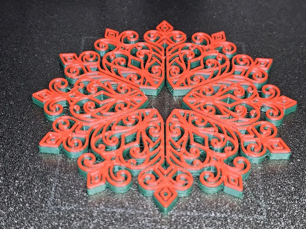 雪花杯垫 - 免费 3D 打印模型 - MakerWorld