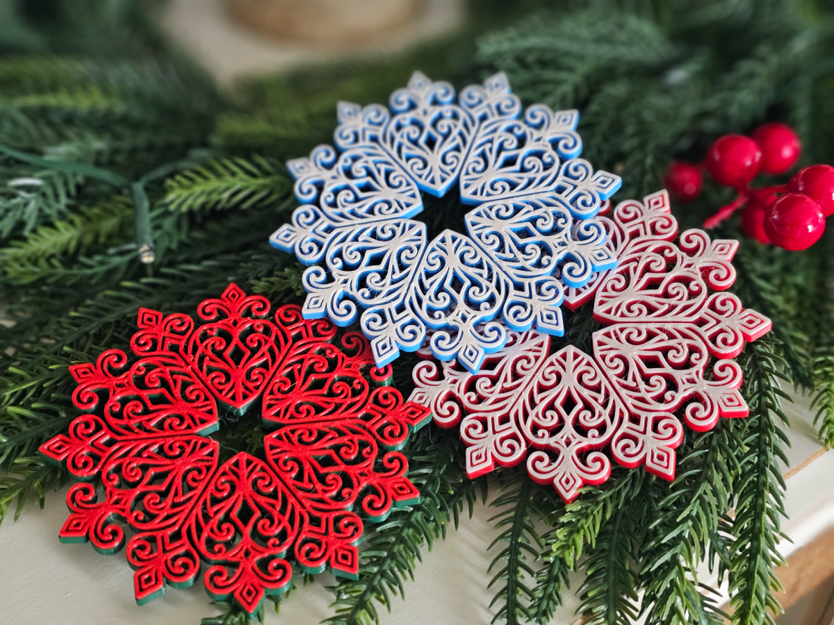 雪花杯垫 - 免费 3D 打印模型 - MakerWorld