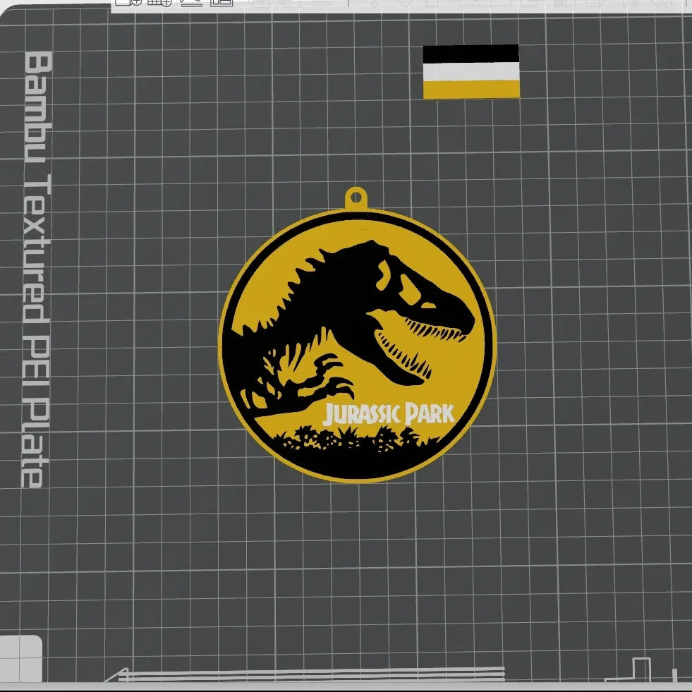 侏罗纪公园装饰品 制作我的标志 - 免费 3D 打印模型 - MakerWorld