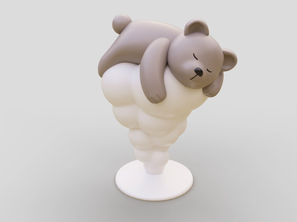 Cute figure of sleeping bear 来自 Sam HellMyth - MakerWorld