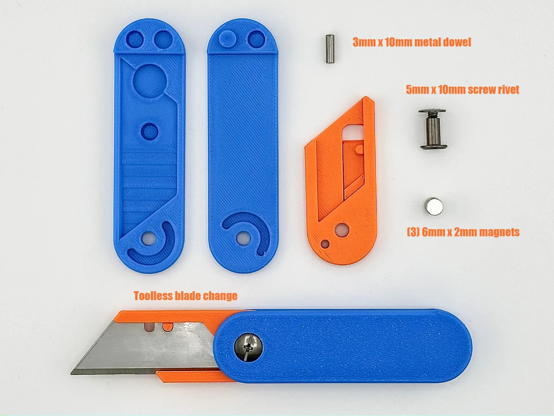 Folding Utility Blade - Safety Version (tutorial) 来自 dfreshkremer ...