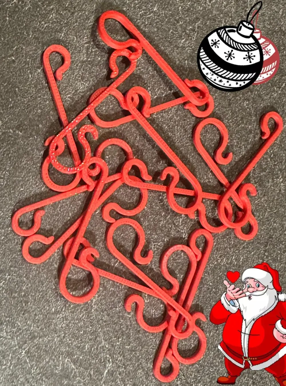 圣诞挂钩套装 V2 – 8款装饰模型 来自 Coltellimania 3D Lab MakerWorld：免费下载 3D 模型