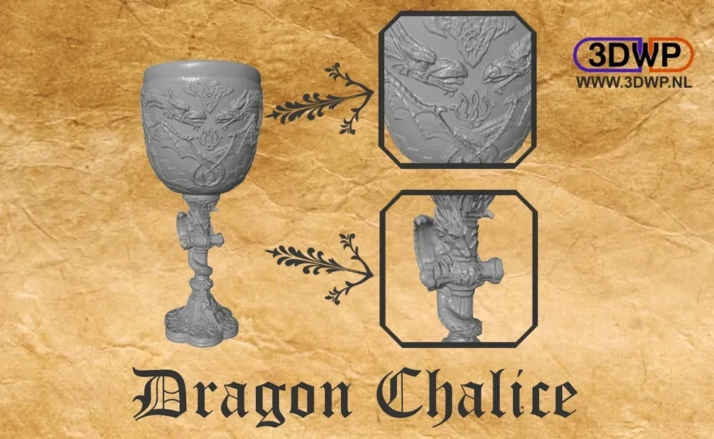 Dragon Chalice 来自 3DWP.NL MakerWorld：免费下载 3D 模型