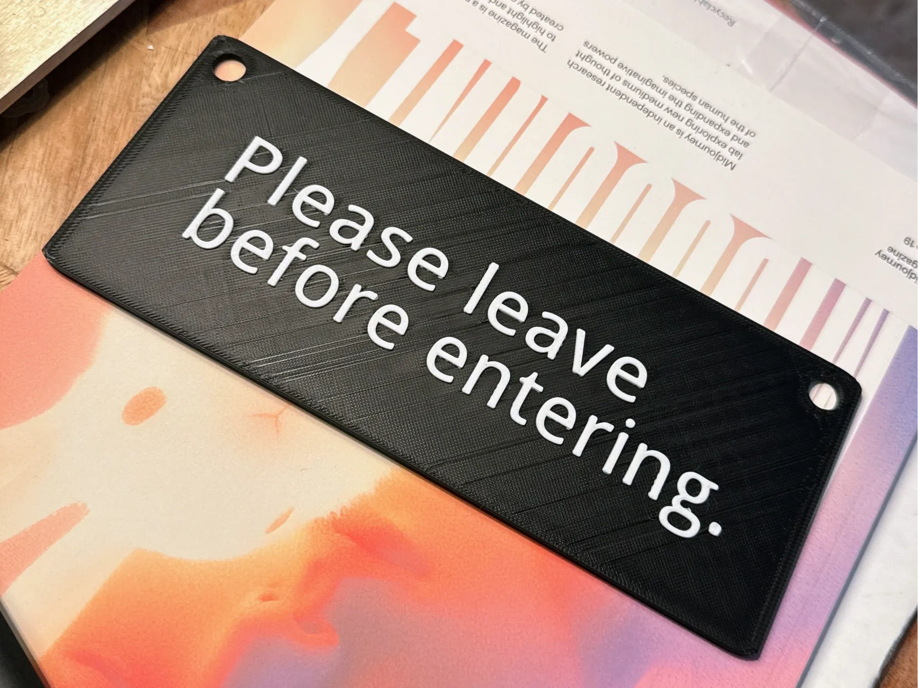 Please leave before entering sign. 来自 drewdives - MakerWorld