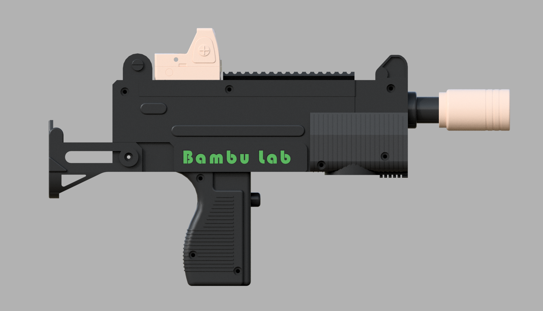 Electric Water Gun Toy - UZI（7.4V） 来自 Pathfinder Ant - MakerWorld