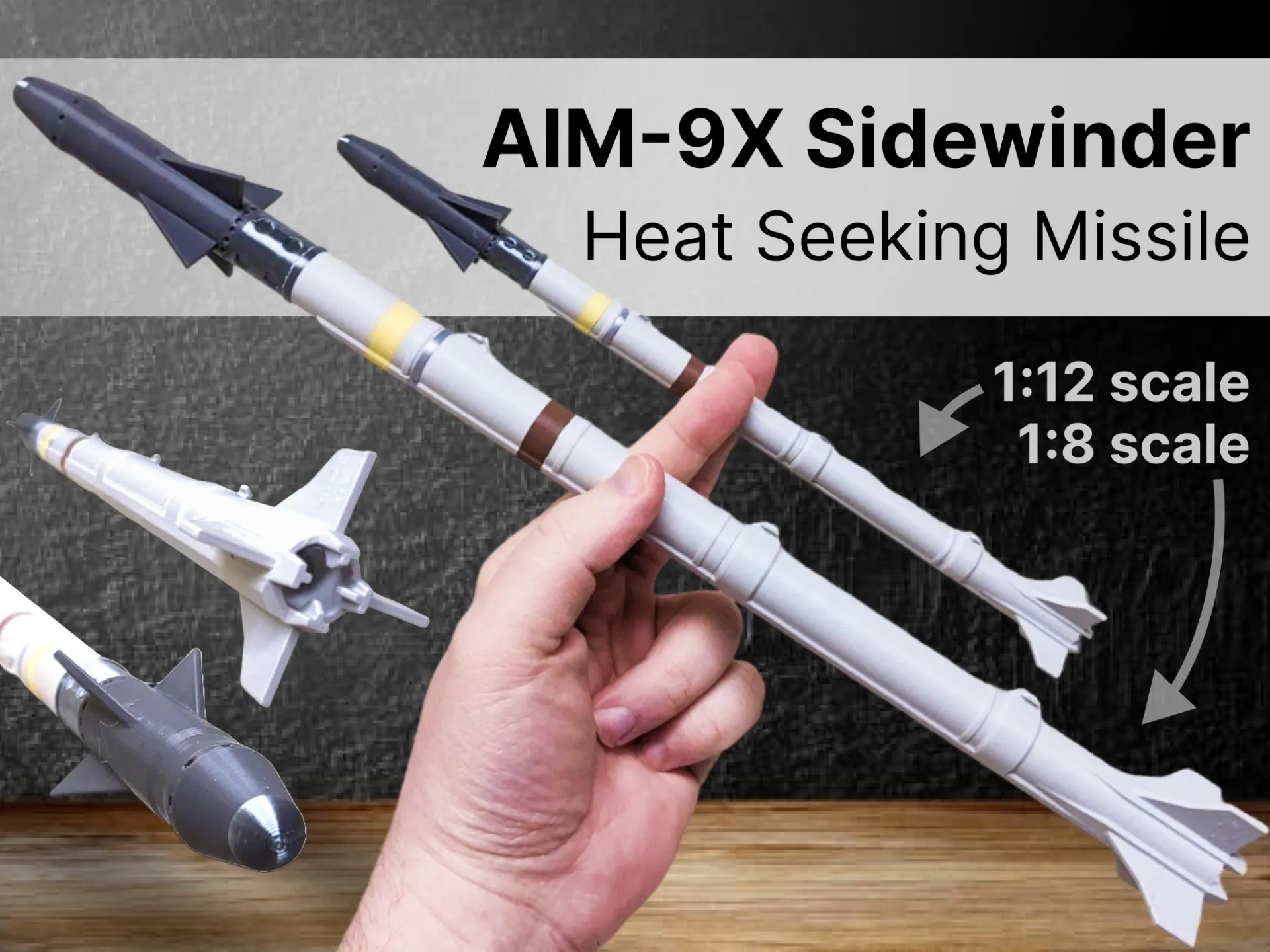 AIM-9X响尾蛇热寻导弹 来自 Rexi Labs - MakerWorld