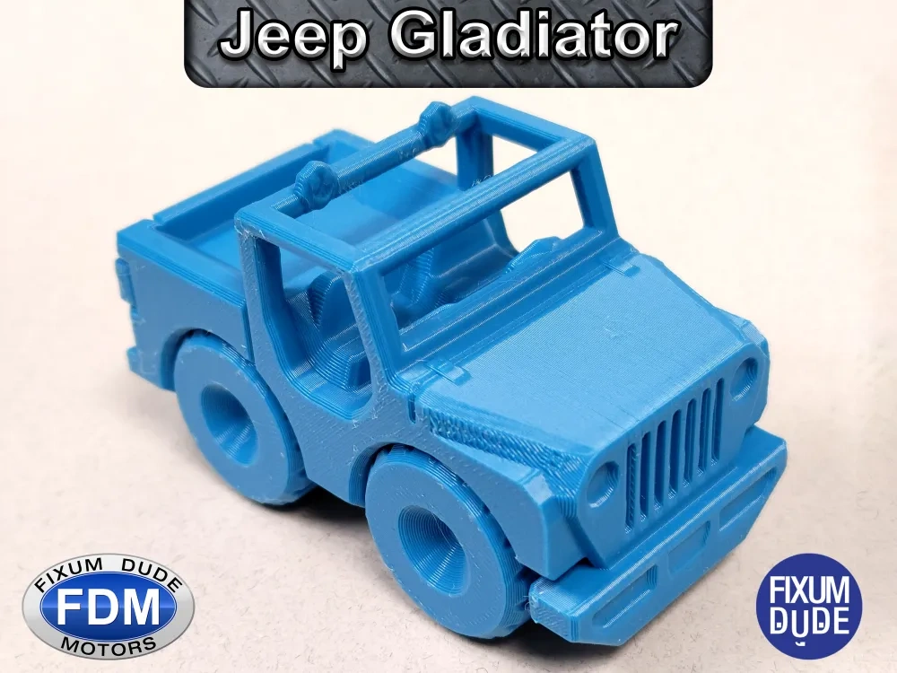 Fixum Dude Motors PiP Jeep Gladiator - 免费 3D 打印模型 - MakerWorld