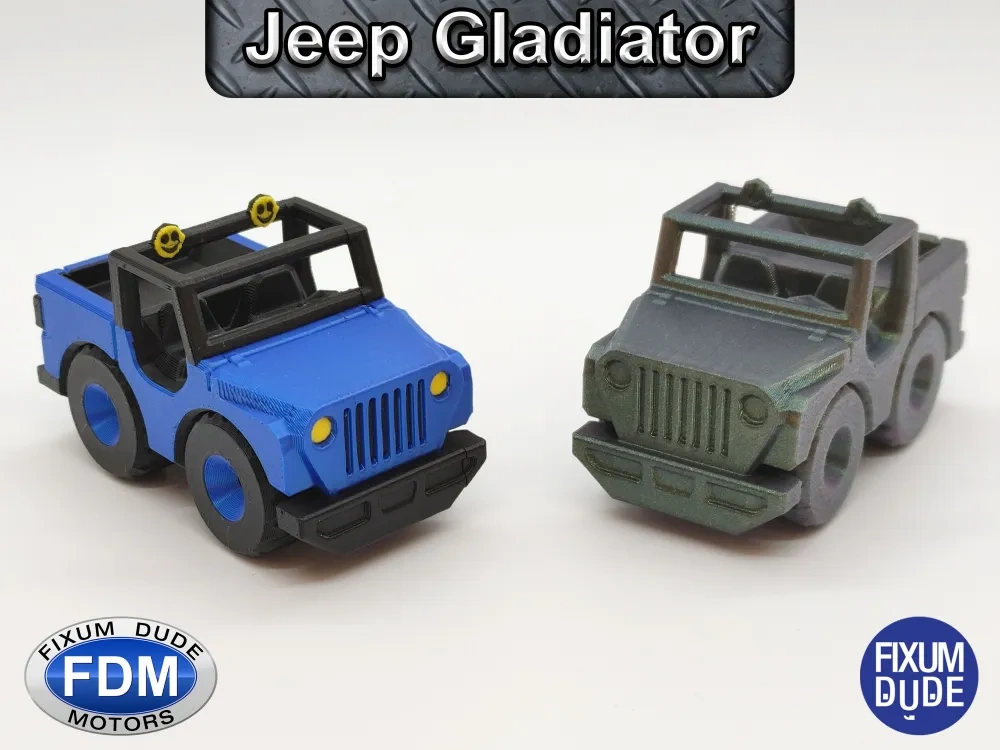 Fixum Dude Motors PiP Jeep Gladiator - 免费 3D 打印模型 - MakerWorld