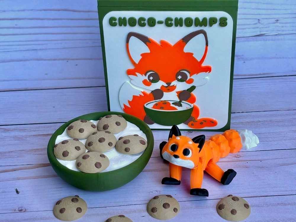 Choco-Chomps Flexi Fox // Cereal Series 来自 sugarpaws3d - MakerWorld