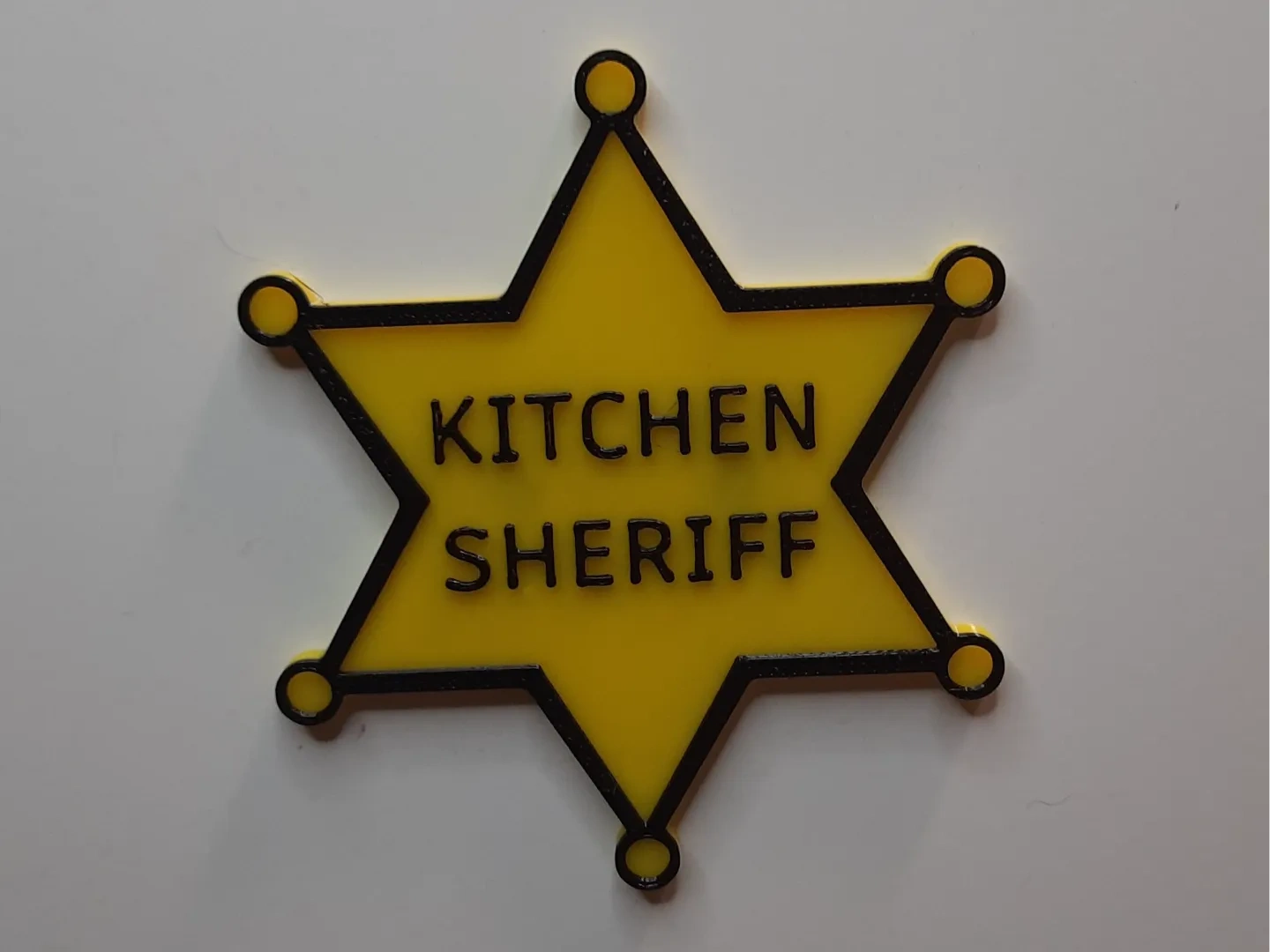 Kitchen Sheriff fridge magnet police badge 来自 Arasaka.inc - MakerWorld