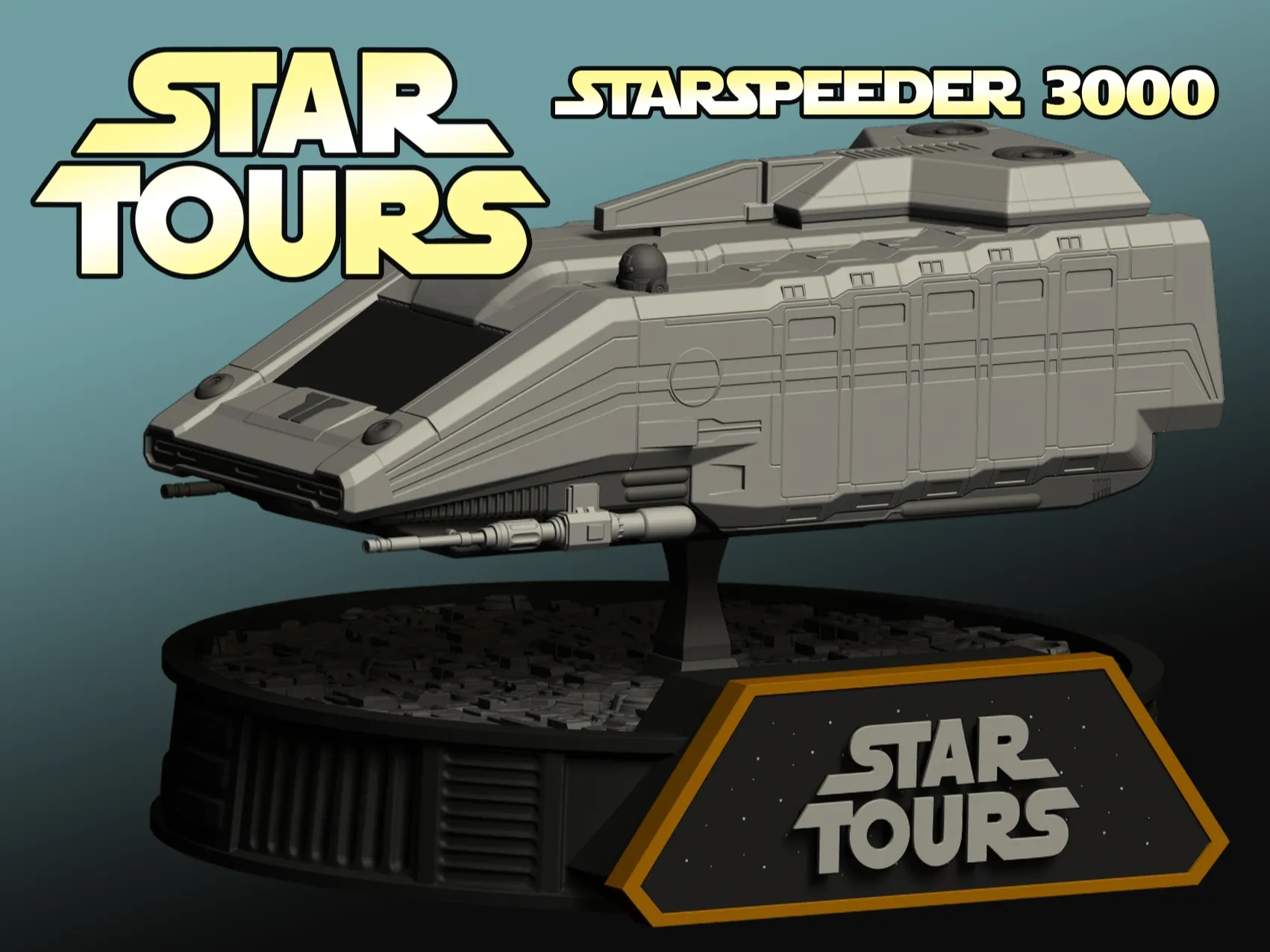 星球大战星际飞船3000号展示模型 来自 Shaun Juarez - MakerWorld