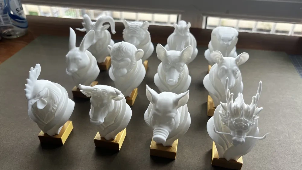 十二生肖兽首之鸡兔 - 免费 3D 打印模型 - MakerWorld