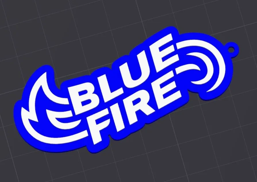 Blue Fire Megacoaster Keychain 来自 Helluin - MakerWorld