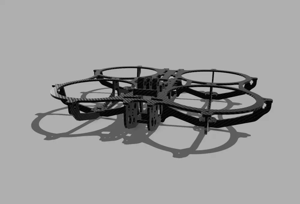 Newbeedrone三寸碳板FPV圈圈机复刻版 来自 DAVINCI_FPV MakerWorld：免费下载 3D 模型