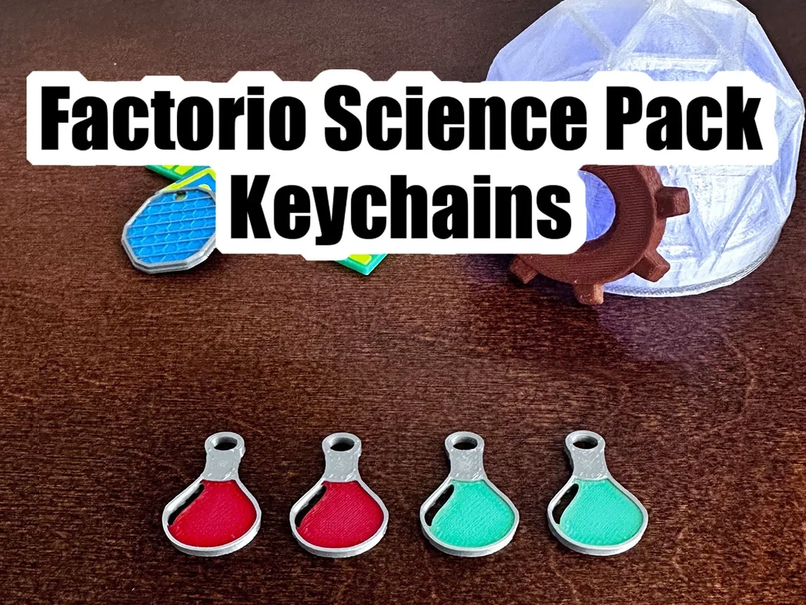Factorio 科学包钥匙扣 来自 Tuny - MakerWorld