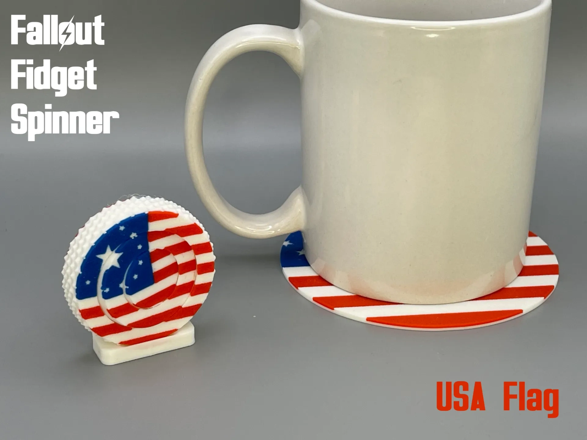 USA Flag - Fallout - Textured Fidget Spinner 来自 MalcTheOracle - MakerWorld