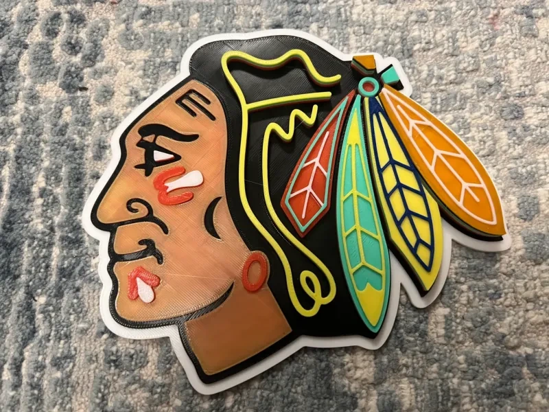 Chicago Blackhawks Tomahawk Logo Wall Art 来自 Richie Rich Richie Rich ...