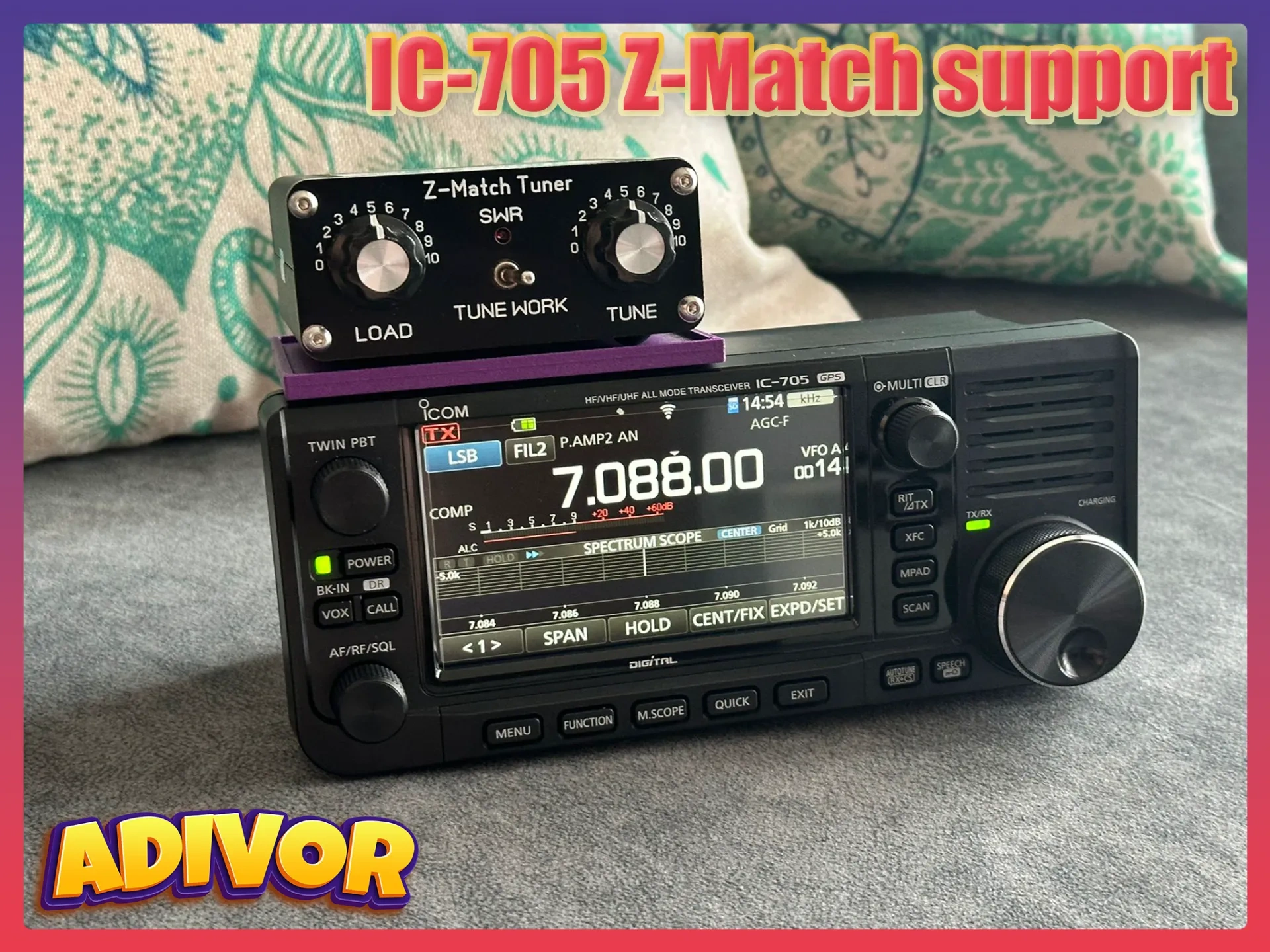 Icom IC-705 Z-Match支撑架 来自 Adivor - MakerWorld