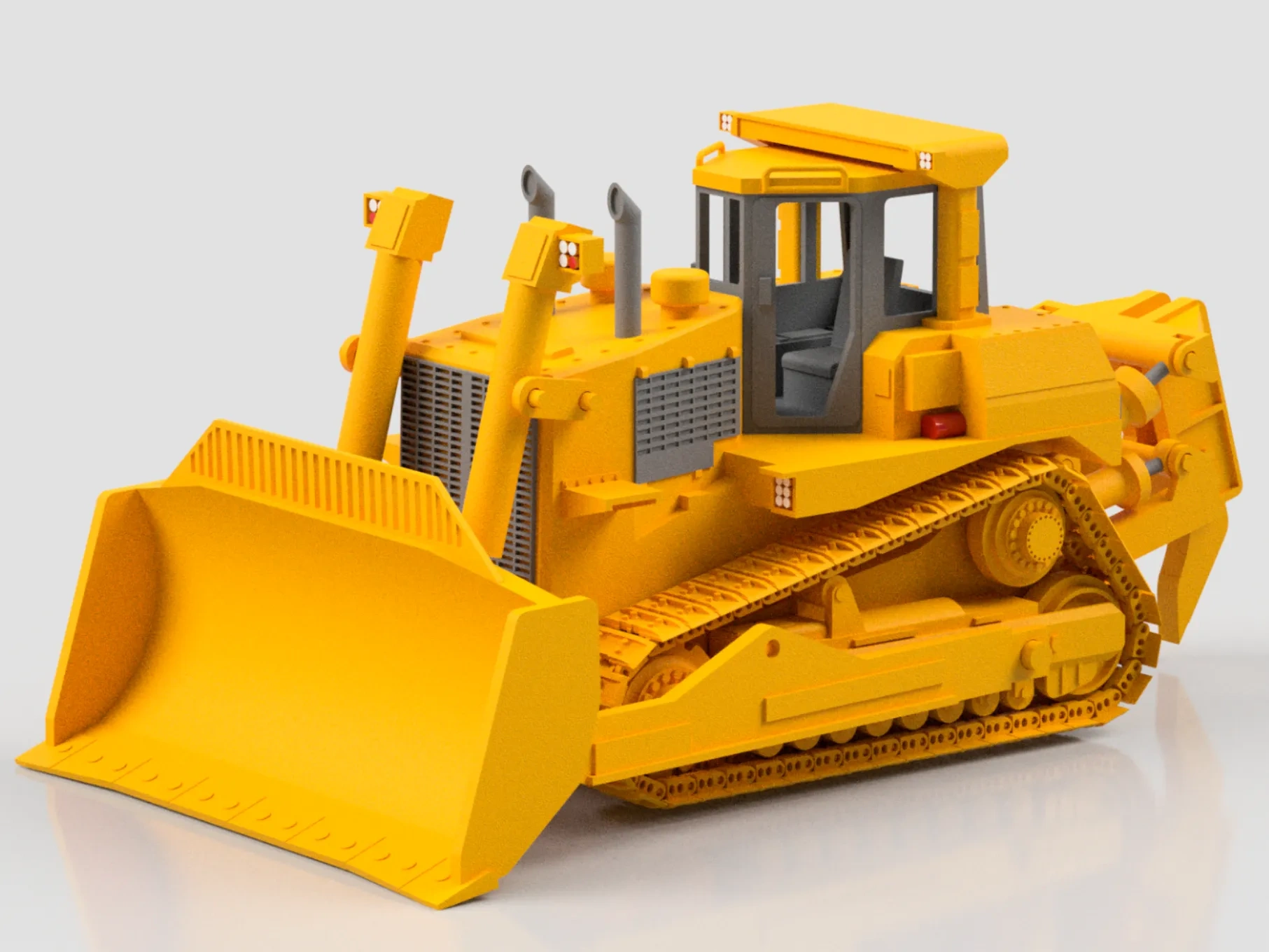 Caterpillar D10 Bulldozer Fully 3D printable model 来自 mikolaj.mazik ...