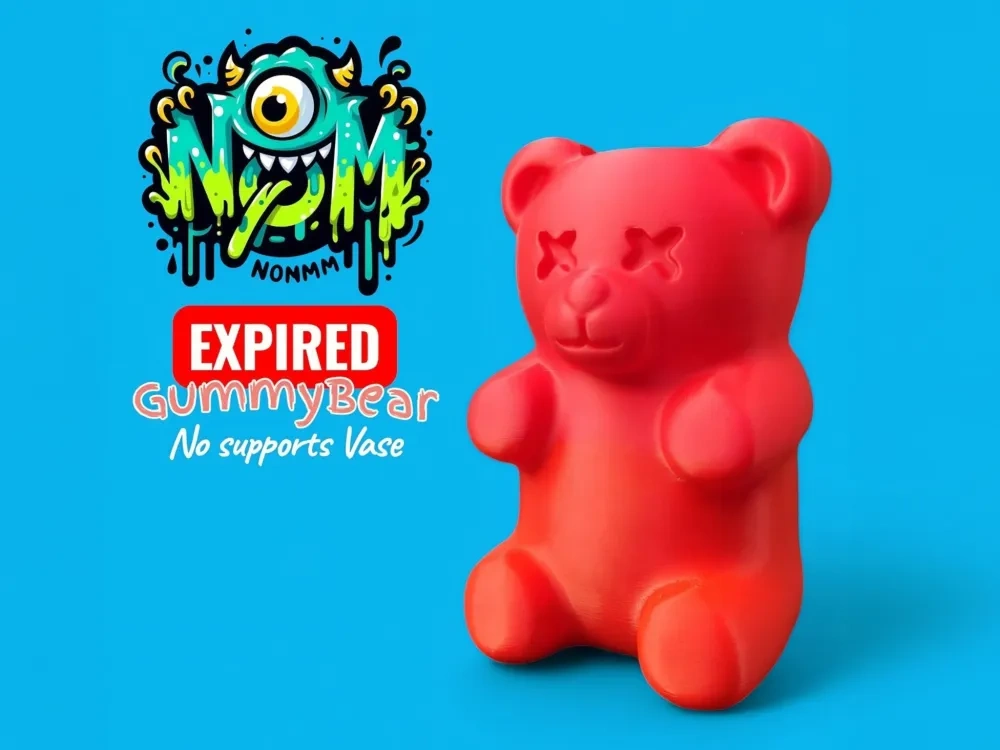 过期软糖小熊花瓶 - Nomz - 免费 3D 打印模型 - MakerWorld