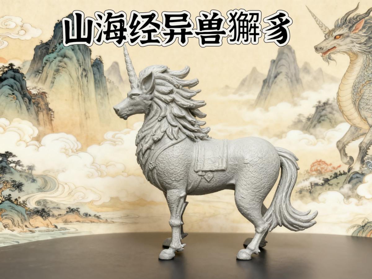 山海经异兽獬豸 公正之灵 来自 恭喜发财 MakerWorld：免费下载 3D 模型