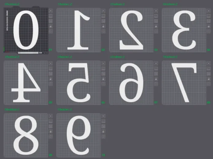 数字0-9（正面朝下） 来自 eric272 - MakerWorld