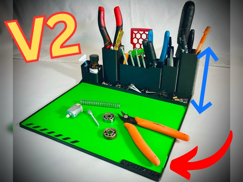 V2 工具和技术垫（带可拆卸托盘插座） 来自 Speedy 3DMakerWorld：免费下载 3D 模型