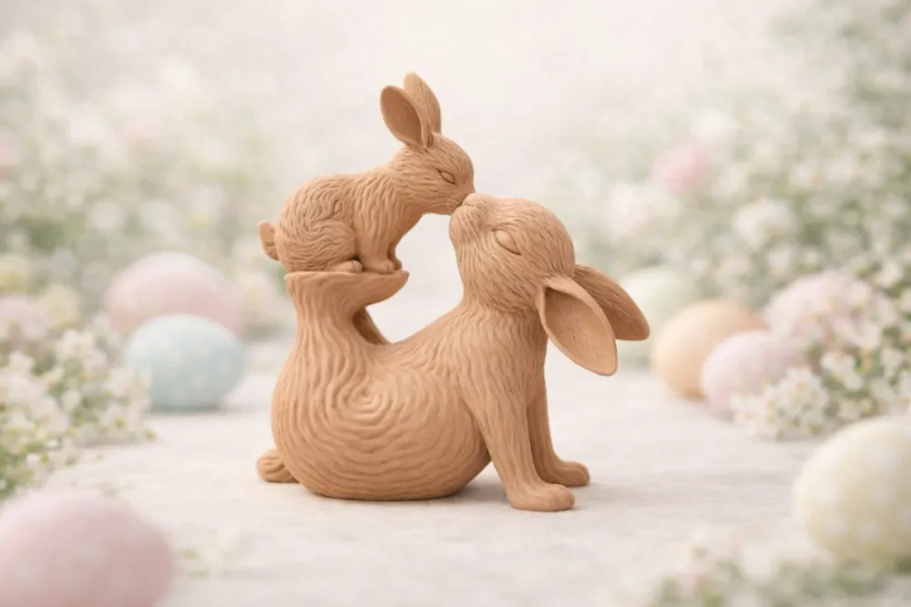 可爱的复活节兔子雕塑 - 免费 3D 打印模型 - MakerWorld