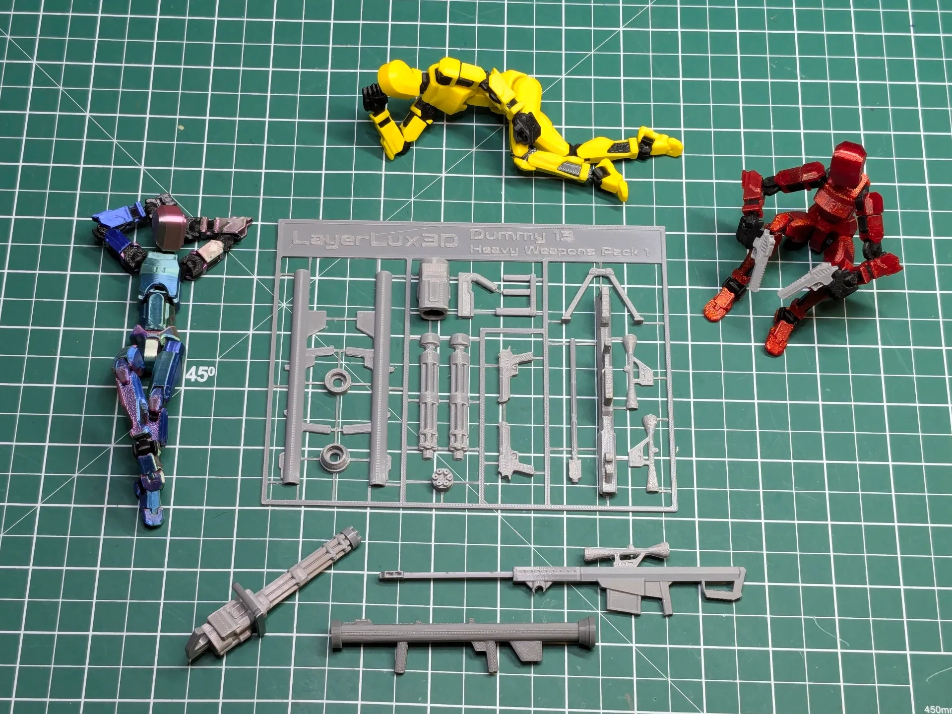 Heavy Weapons Pack for Dummy 13 来自 LayerLux3D MakerWorld：免费下载 3D 模型