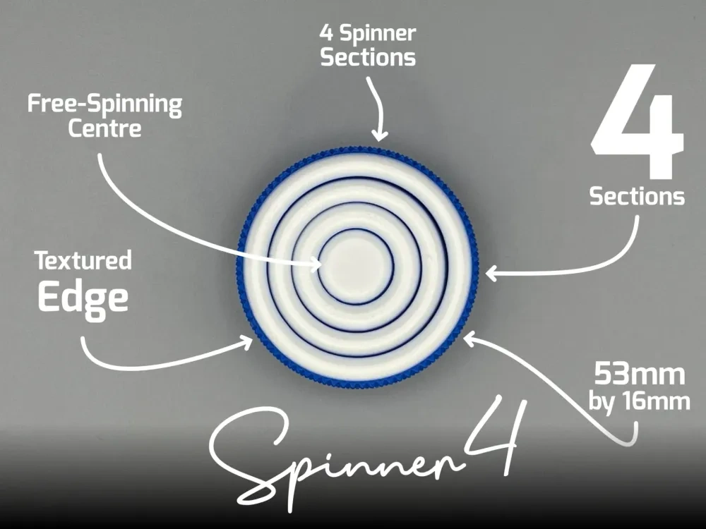 Spinner4 Fidget Spinner 来自 MalcTheOracle - MakerWorld